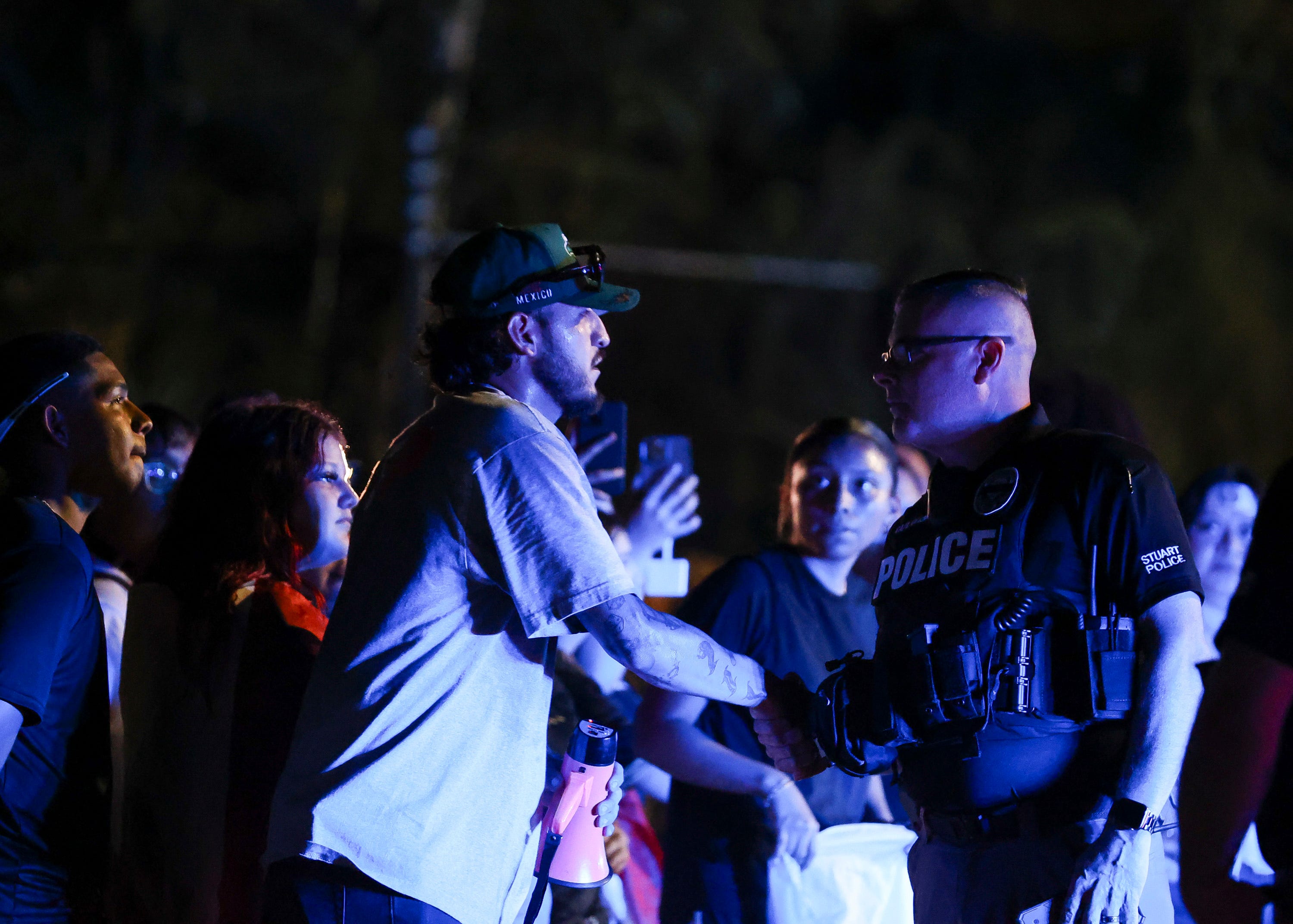 Florida police body cam video shows arrest at chaotic anti-ICE protest