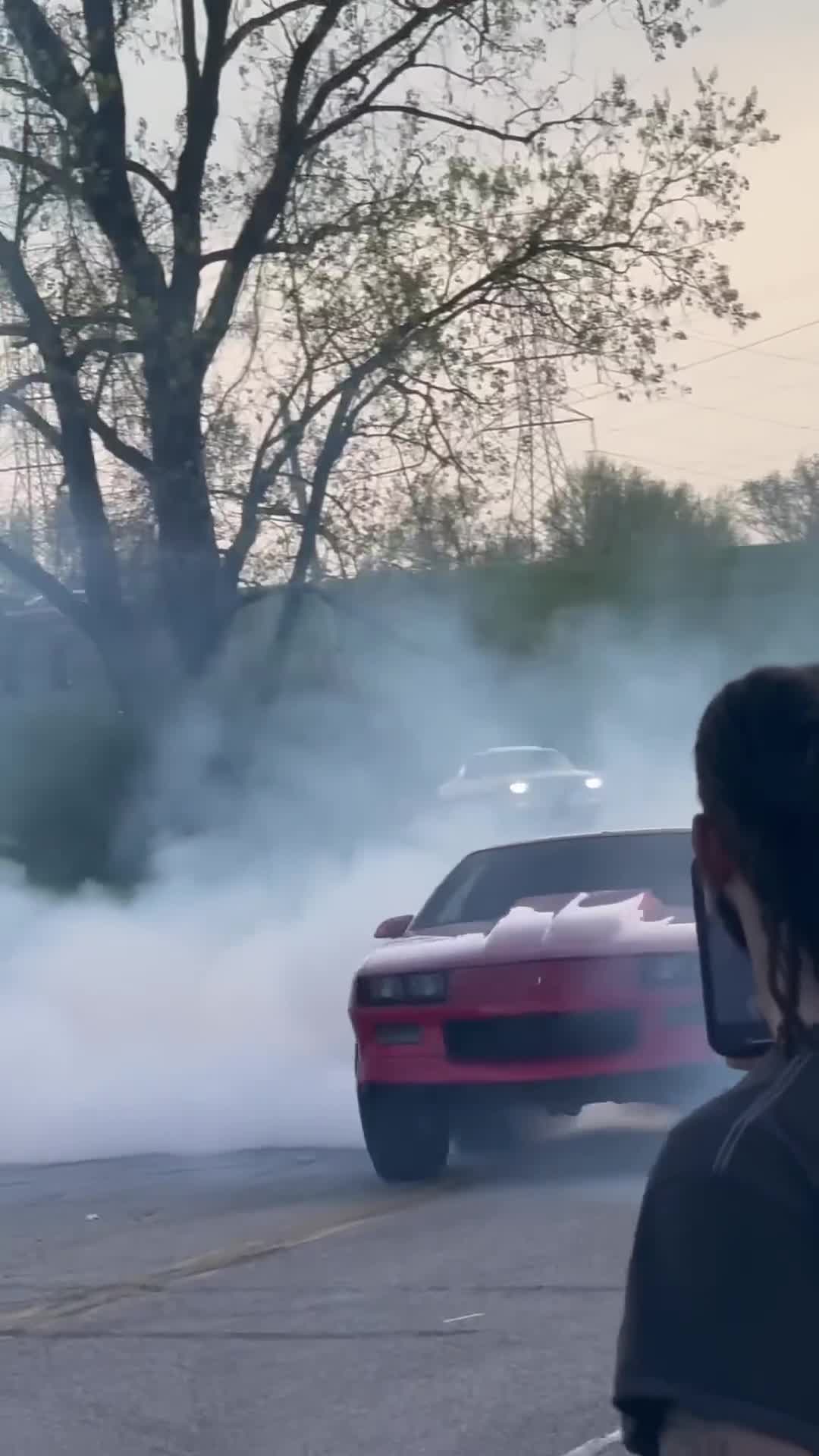Camaro eating donuts at the block party 🚗 💨