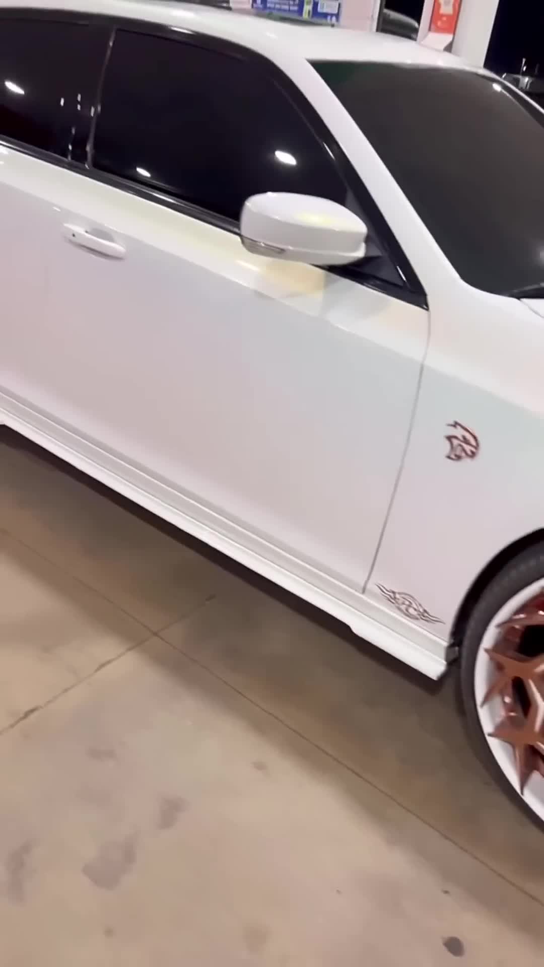 CJOn32s Outrageous White Hellcat 300 Chrysler on 26’s Forgiatos