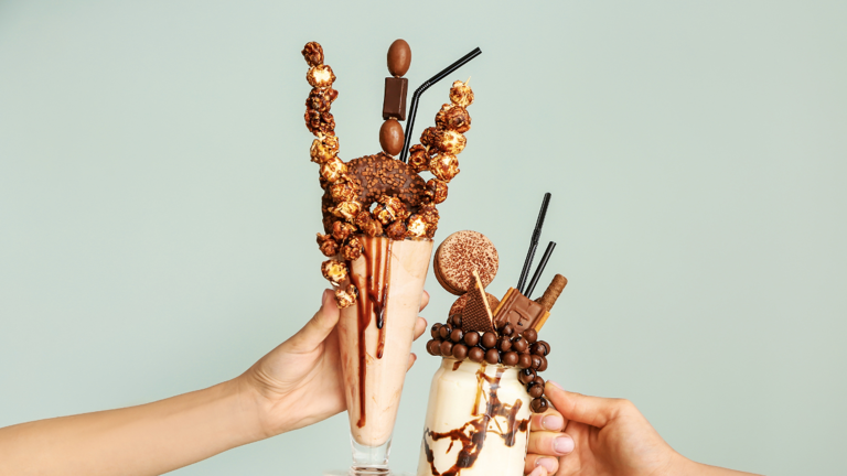 What are freak shakes and how are they different from regular milkshakes