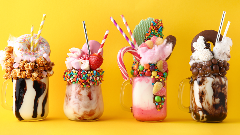 What are freak shakes and how are they different from regular milkshakes