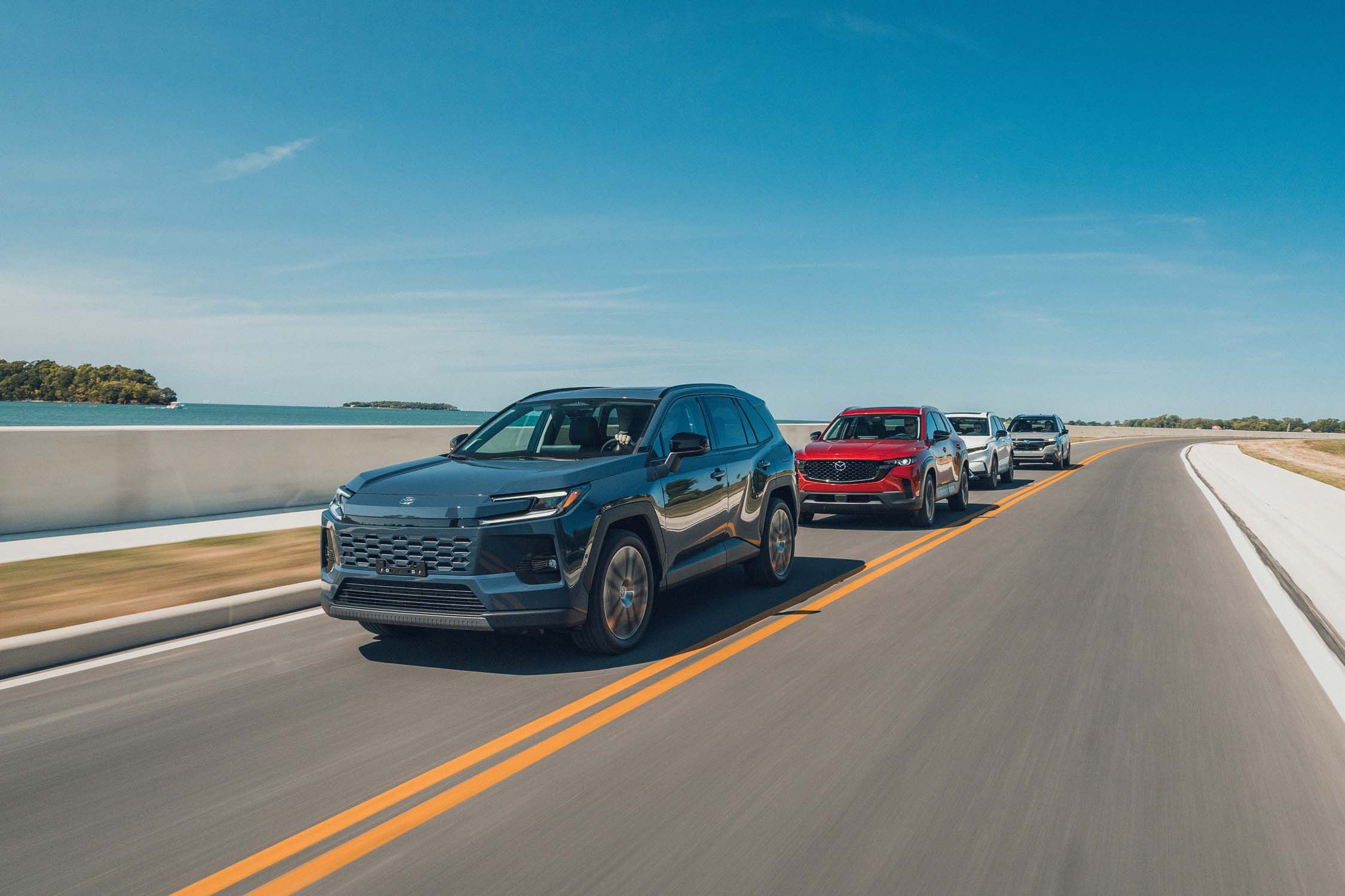 View Exterior Photos of the Hybrid Compact SUV Comparison Test