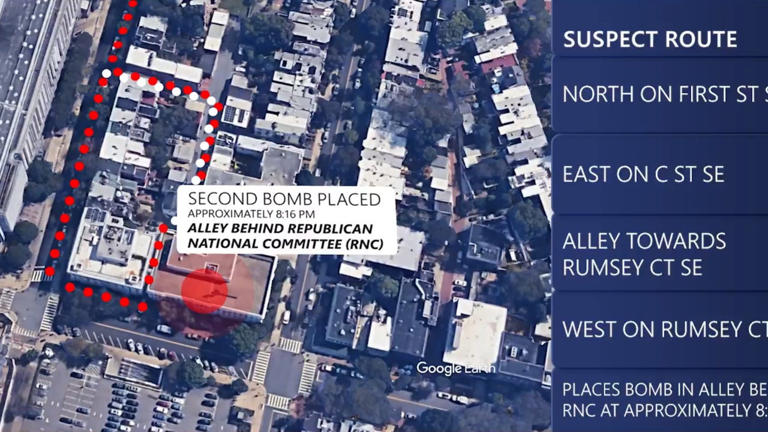 FBI releases new video of suspect who placed bombs outside DNC, RNC ...
