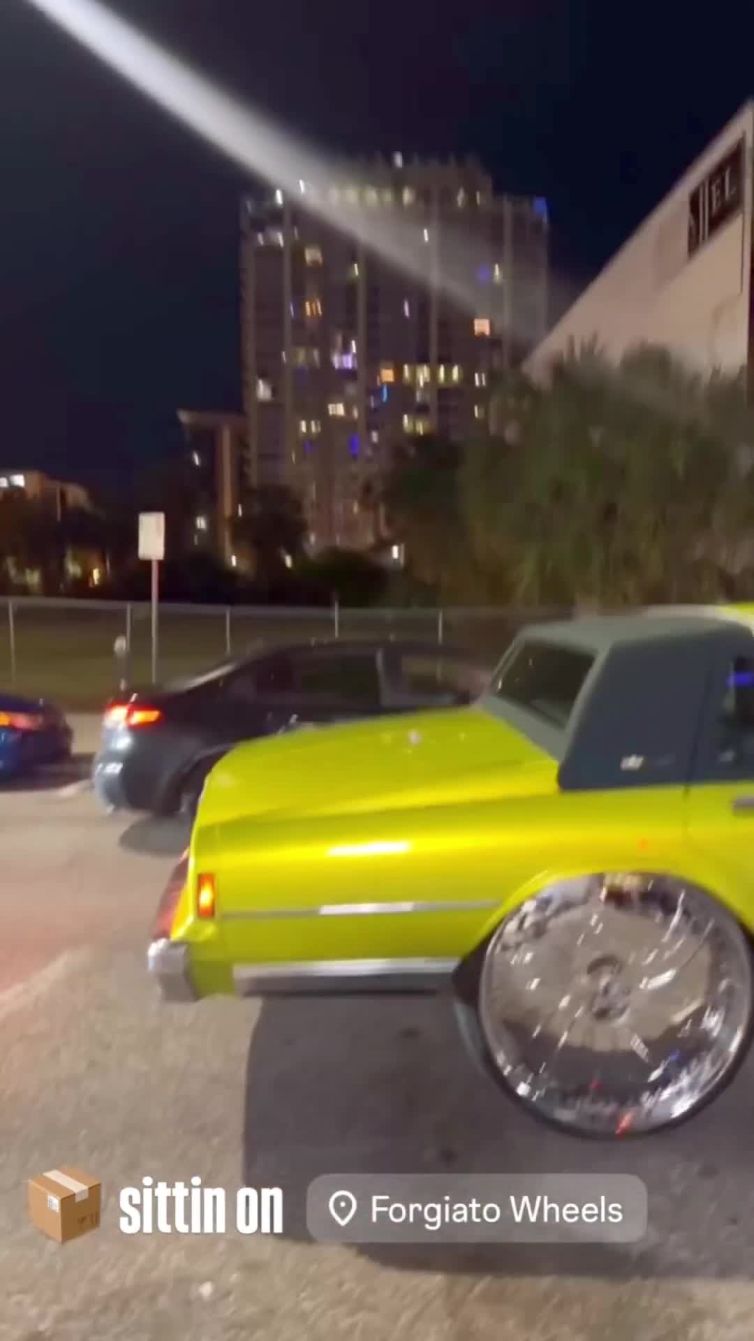 Candy lime gold box Chevy on 30’s Forgiatos