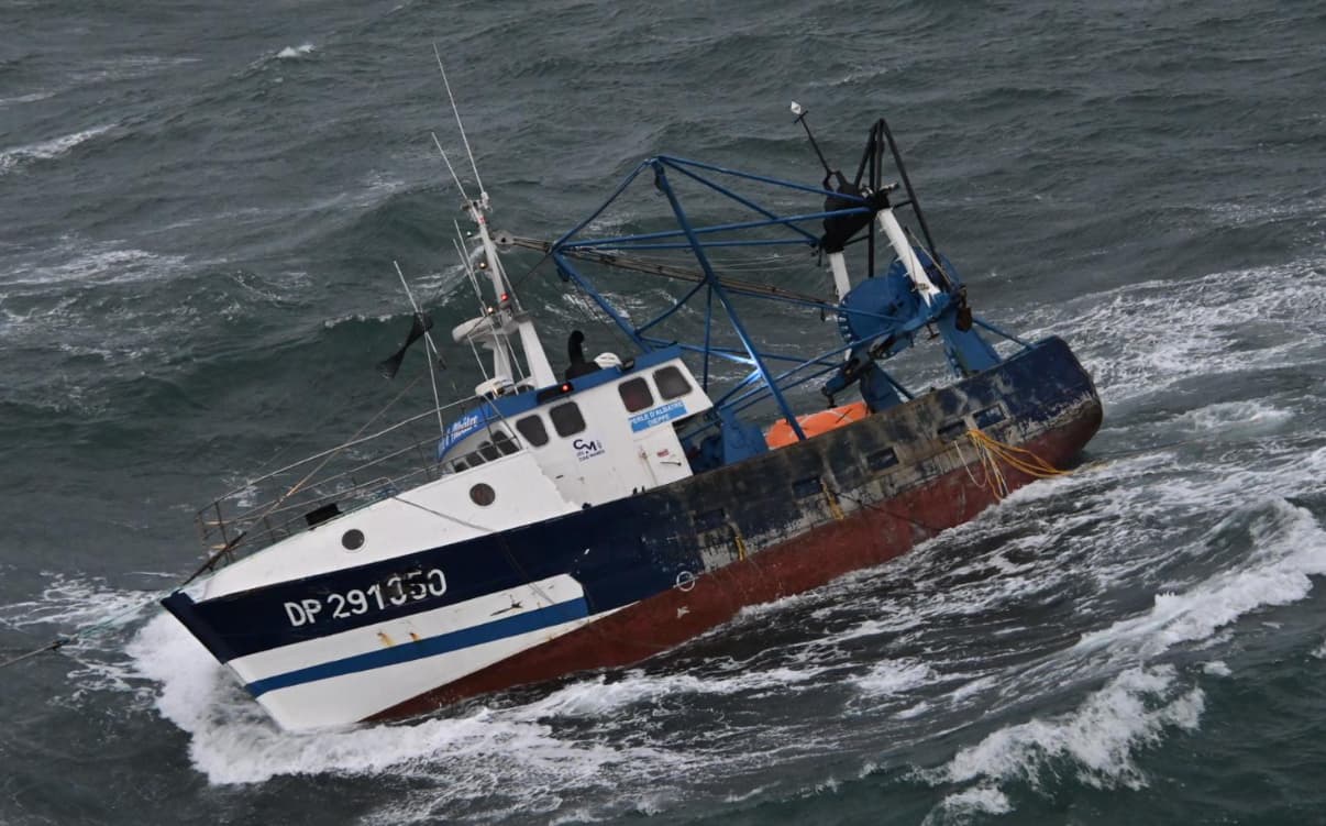 Tempête Benjamin: quatre marins secourus au large d'Ouistreham alors ...