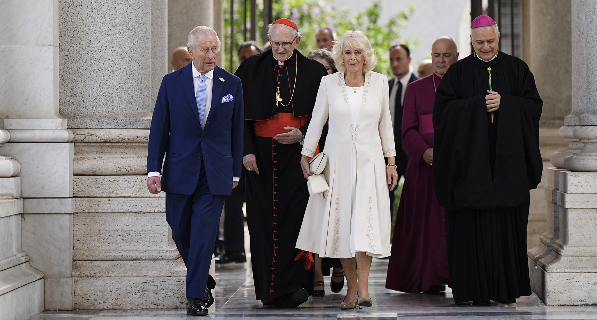 Um, Why Did Queen Camilla Wear a Black Veil to Meet the Pope?