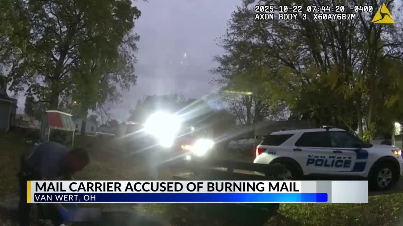 Bodycam footage of mail burning investigation