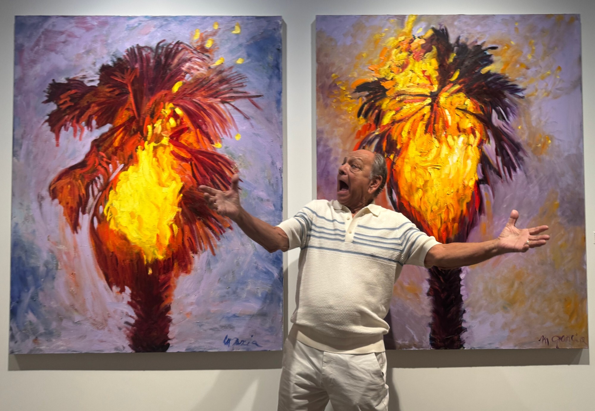 Palm trees on fire crackle at Riverside’s The Cheech art museum