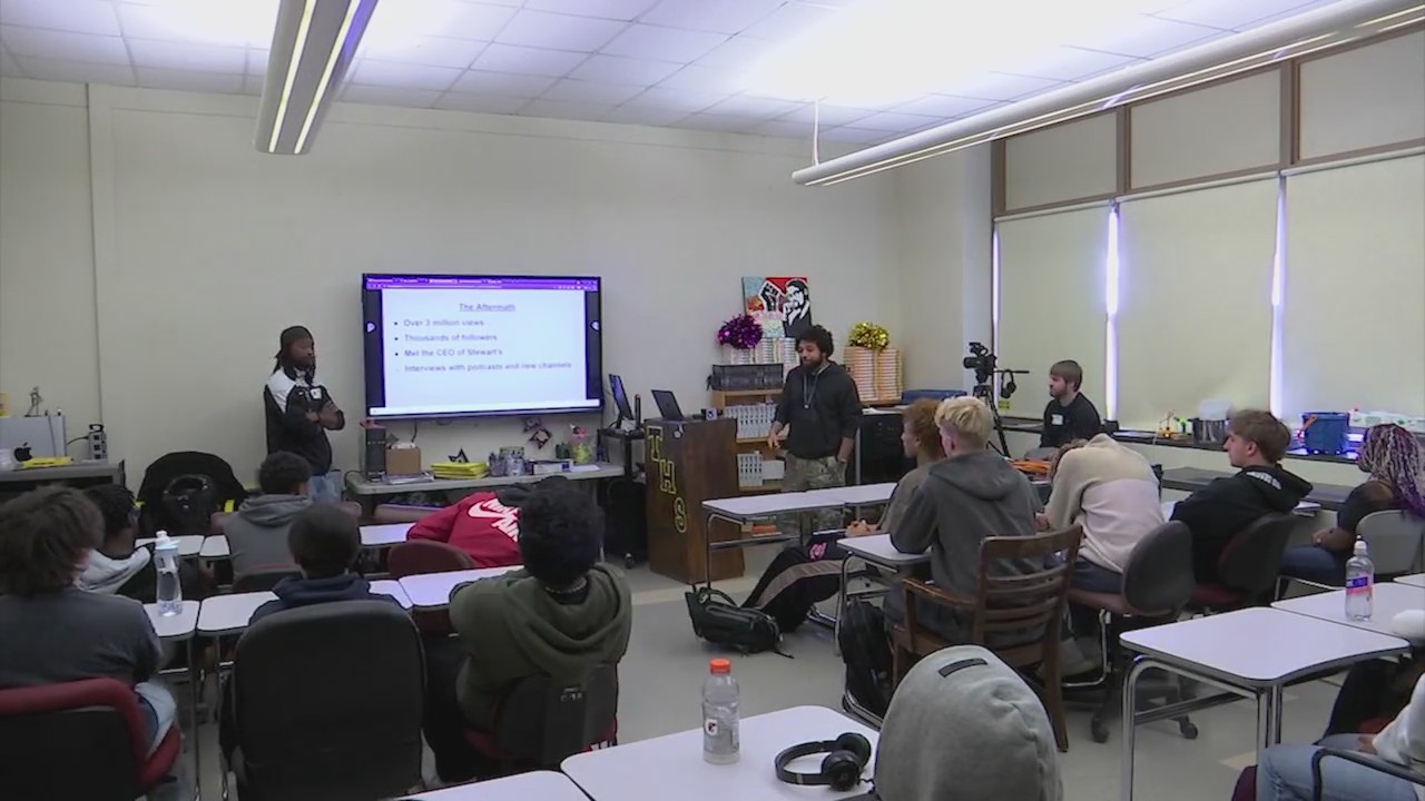 Viral local rappers visit Troy Highschool to inspire young creatives