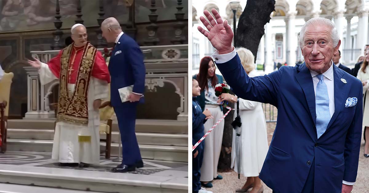 King Charles surprises Pope Leo with cheeky joke during historic royal ...