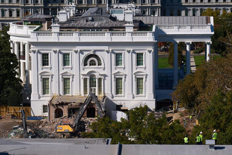 Photos reveal shocking destruction of East Wing as crews work to make ...