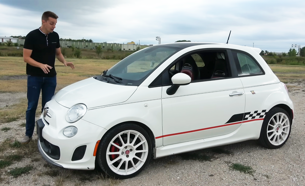 Did an animal attack this Fiat 500?
