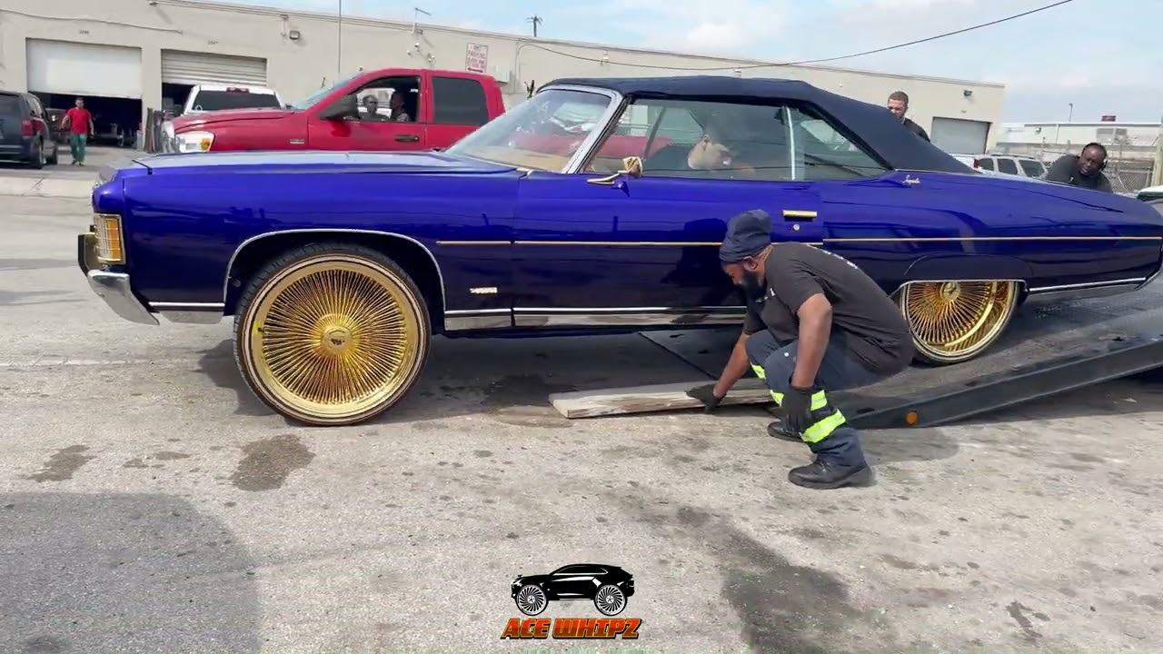BlackBoy's 71 Chevy Vert on Gold 24's Daytons at JitFly's Shop