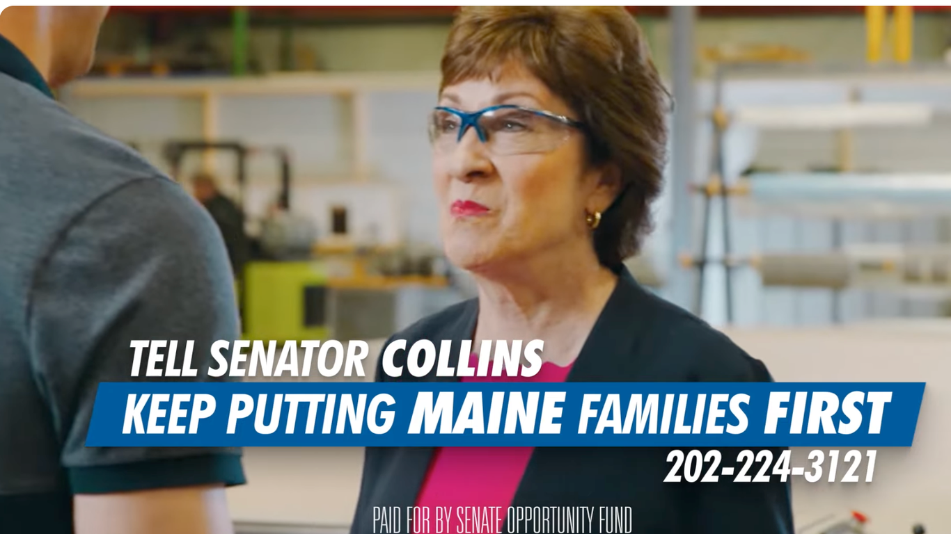Scoop: New $250K ad campaign boosts Susan Collins in Maine Senate race