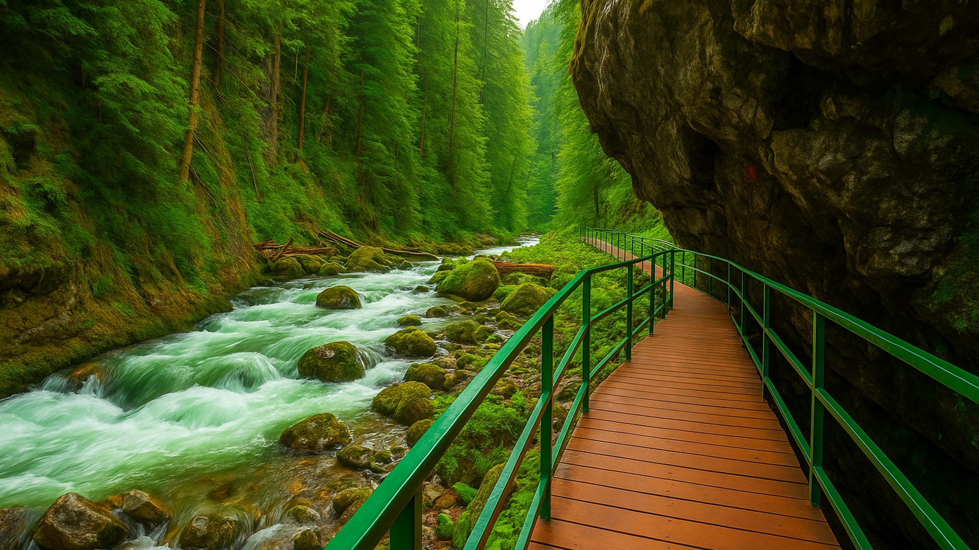 Germany – Scenic Walk Through the Breitachklamm Gorge (4K)