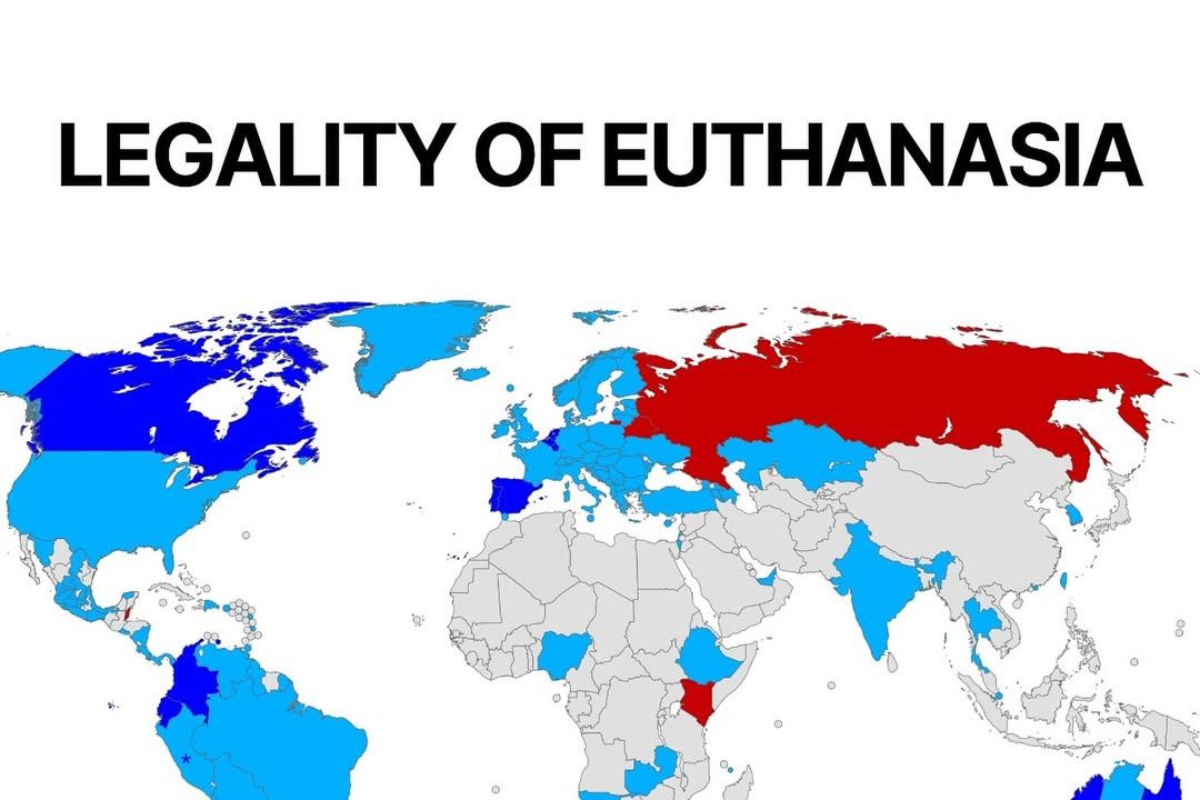 Countries where euthanasia is legal in 2025