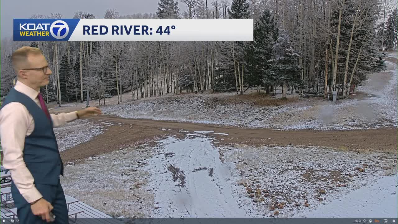 Mountain snow hitting New Mexico with rain chances