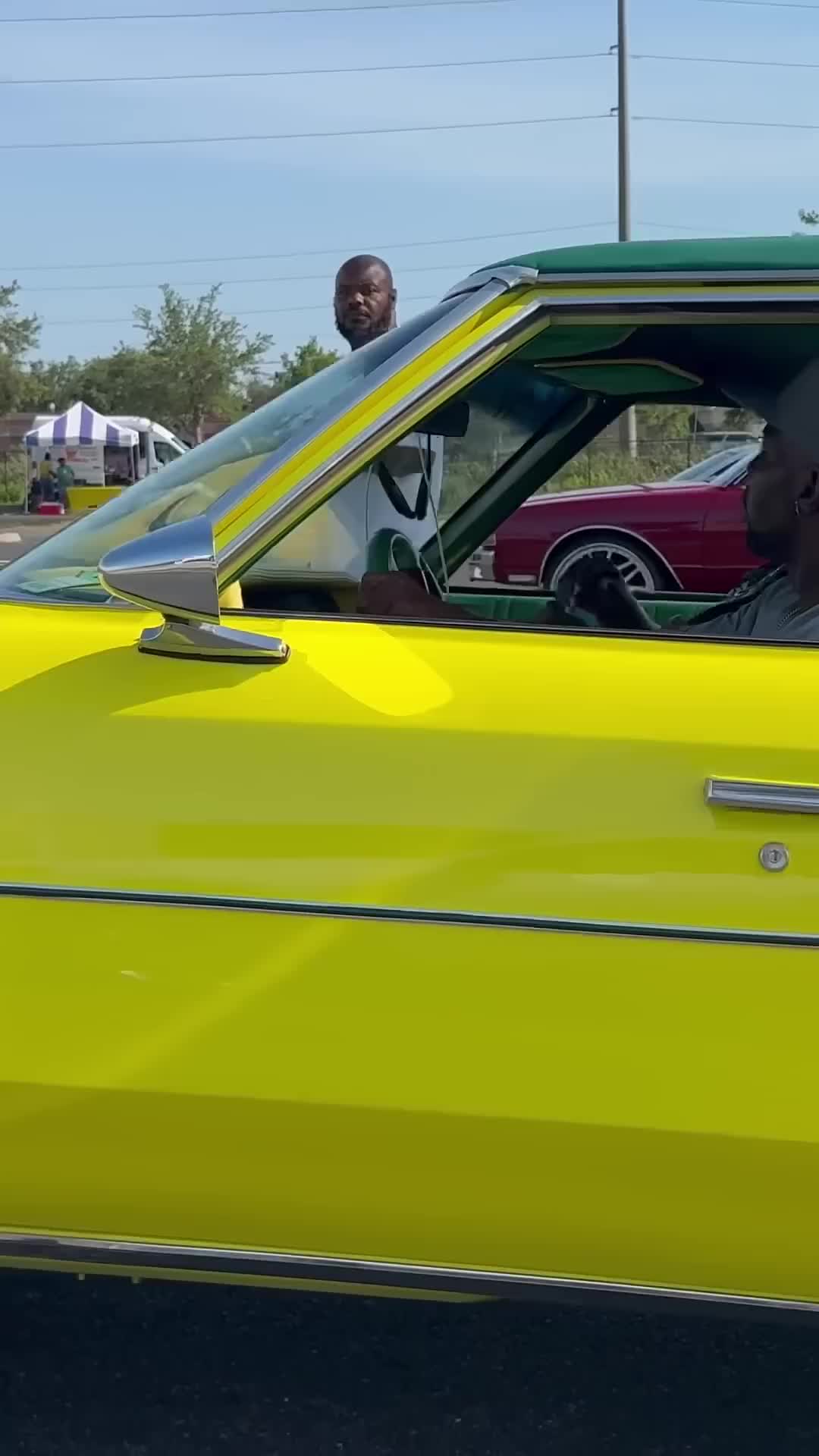 Yellow 4-Door Chevy Donk on 26’s Asantis Riding