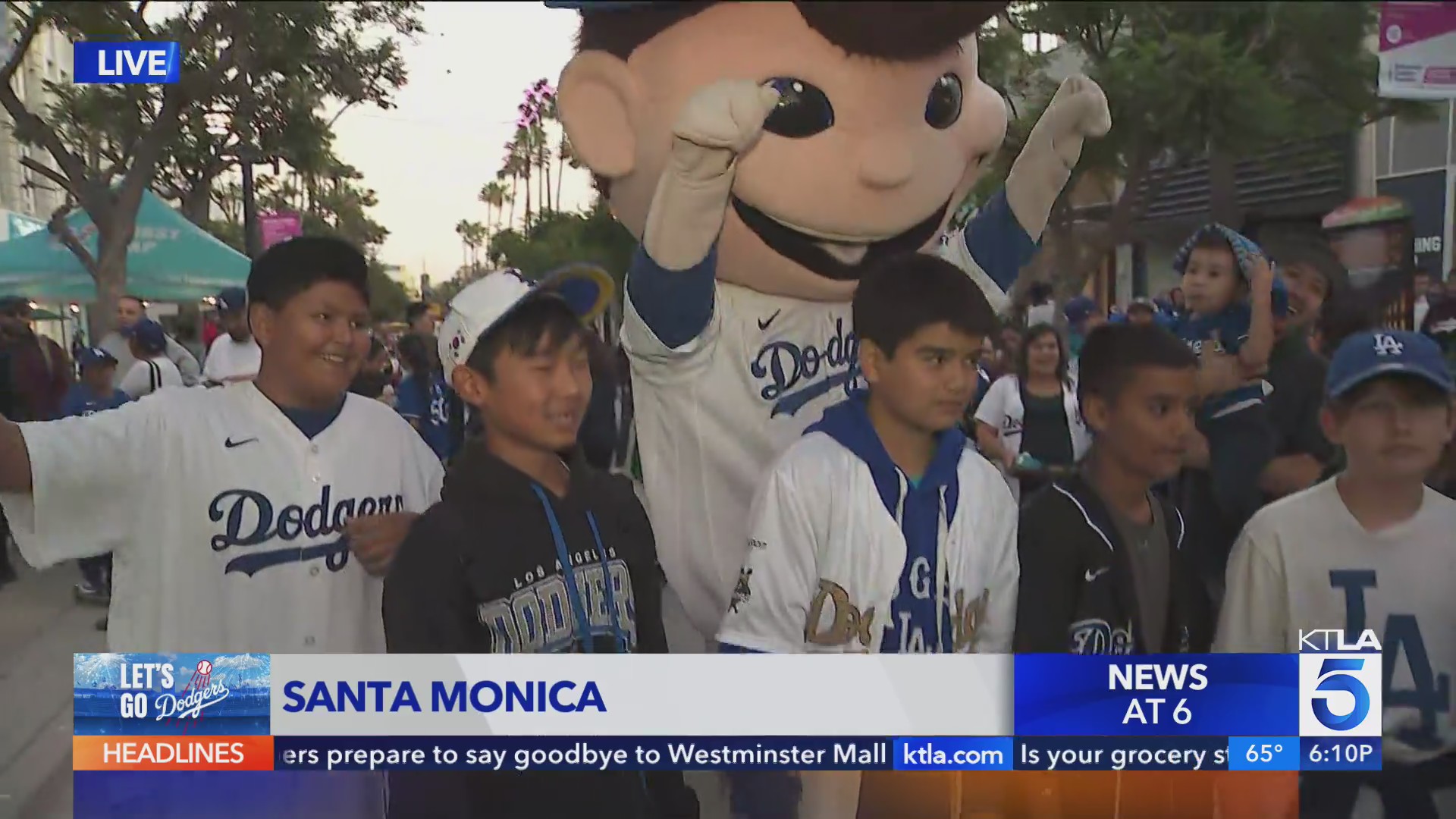 Dodgers pep rally held in Santa Monica ahead of World Series