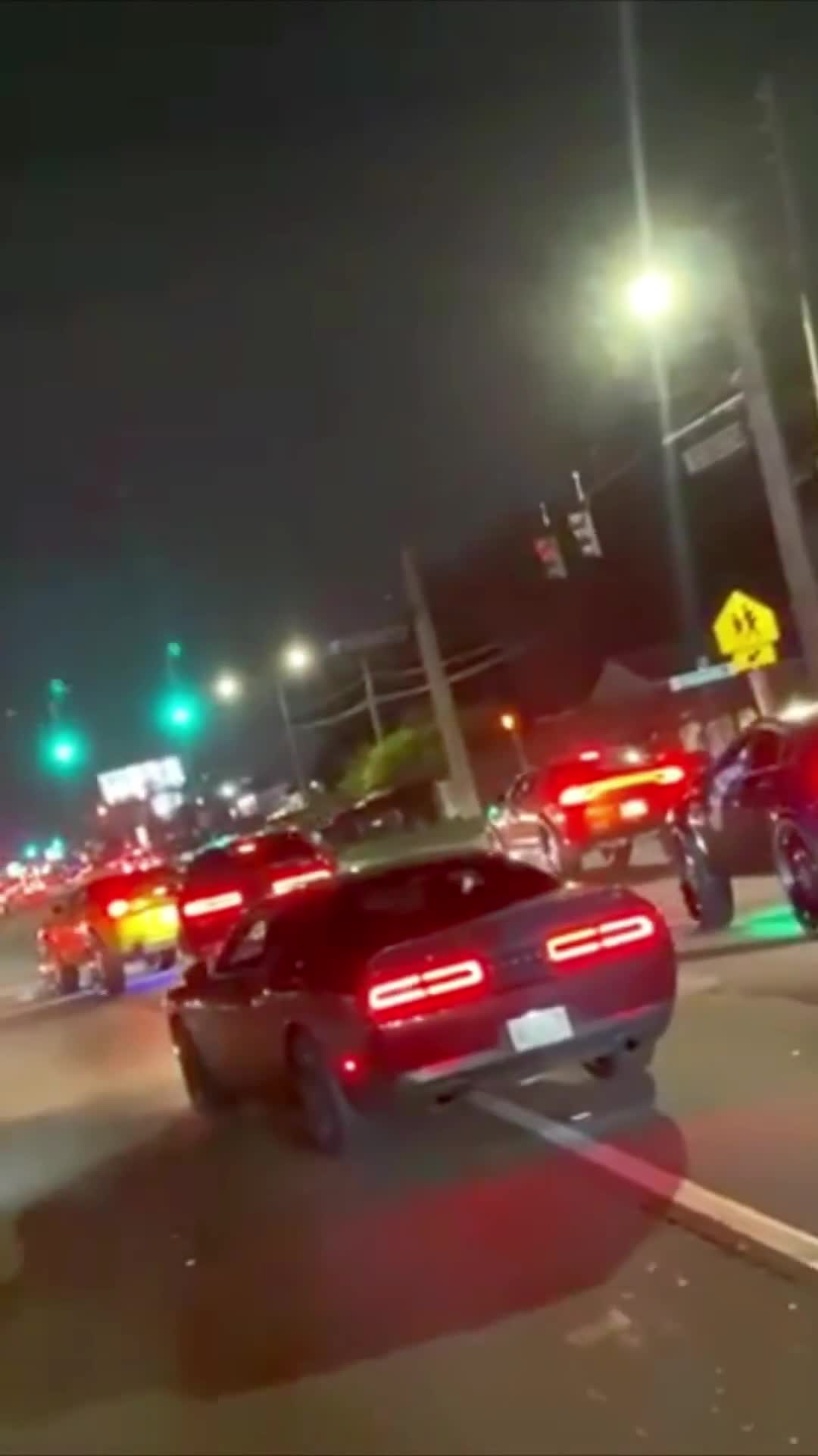 Candy Red Hellcat Challenger on 34’s DUB Floaters Slidin Thru