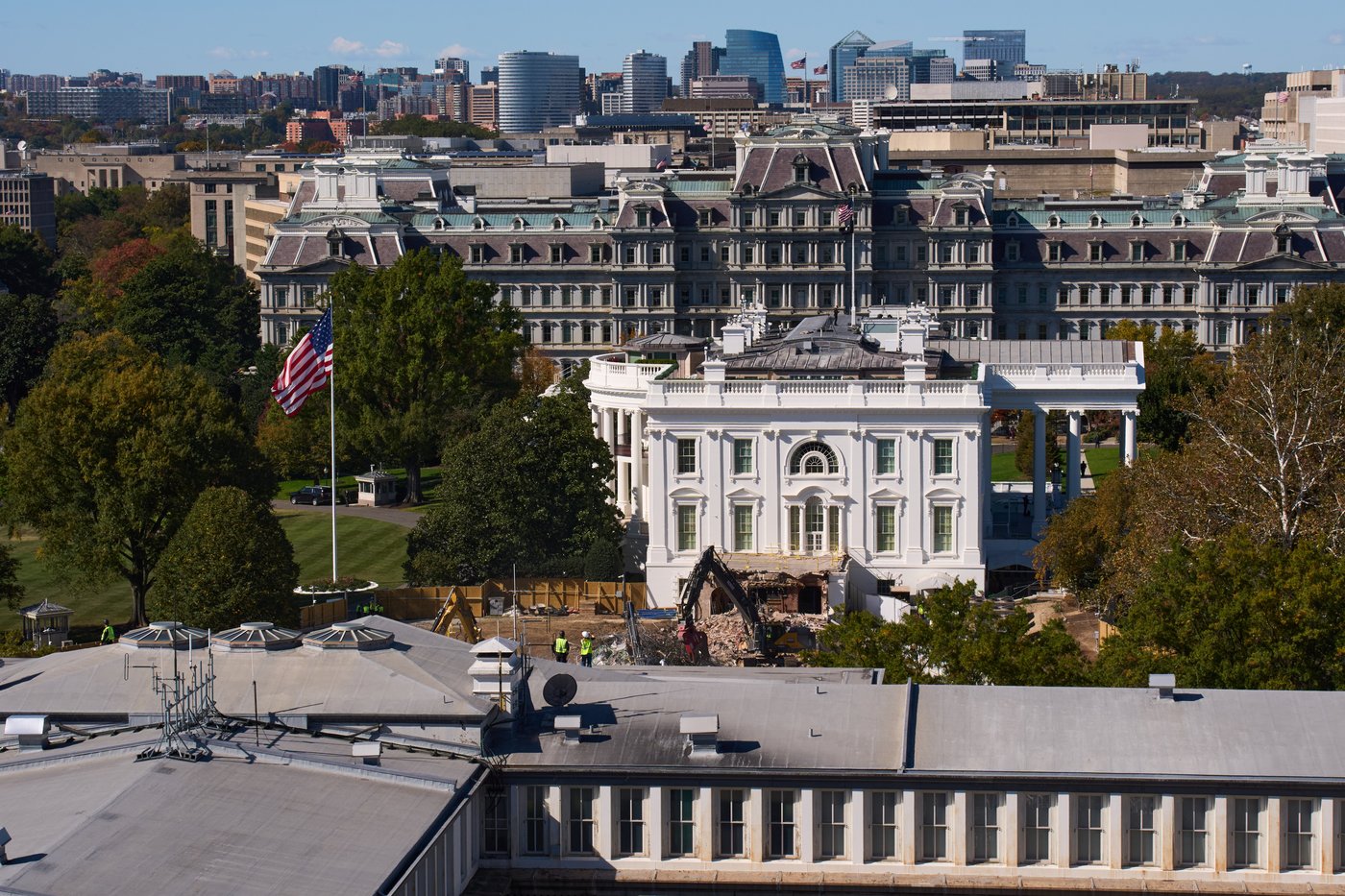 Photos of the White House's East Wing, then and now