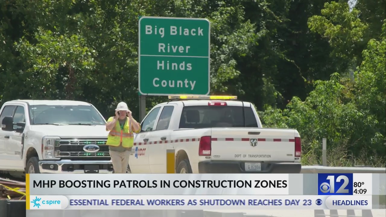Mississippi Highway Patrol boosts patrols in construction zones
