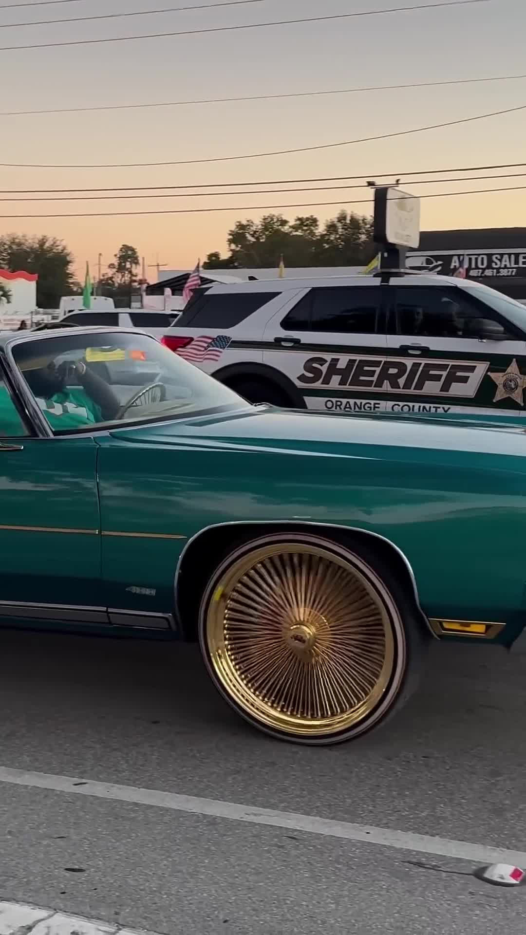73 Chevy vert on gold 24’s Daytons