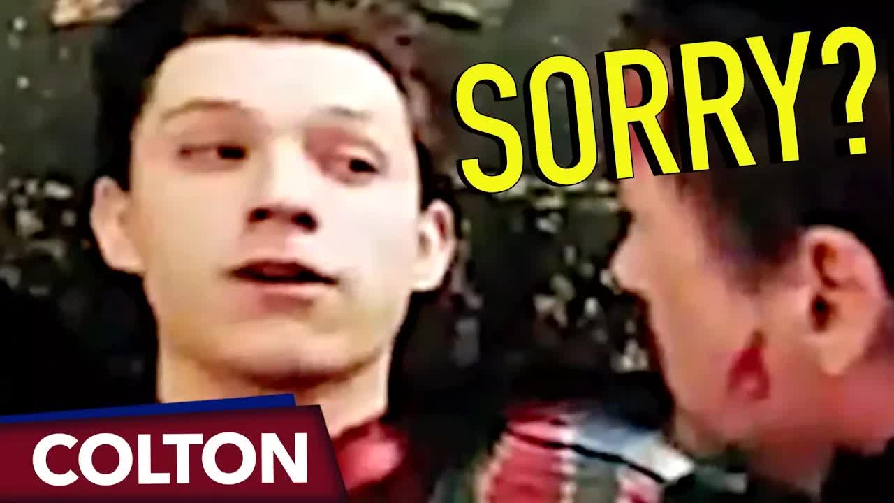 What is Peter/Spider-Man sorry about in the Avengers Infinity War trailer?