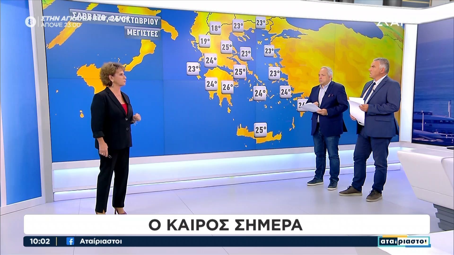 Ο καιρός το Σαββατοκύριακο (25-26/10) από τη Χρ. Σούζη
