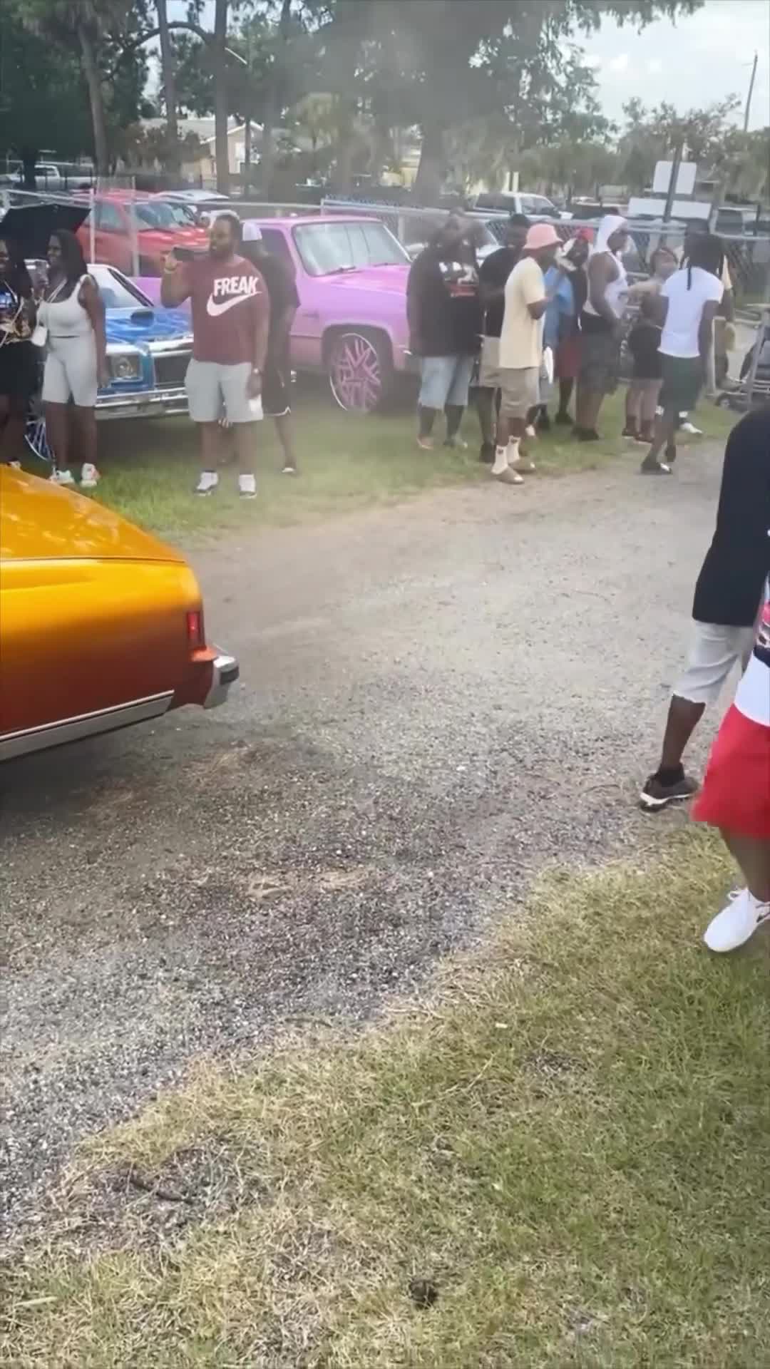 Candy gold box Chevy on gold 26’s Amani Forged ridin thru