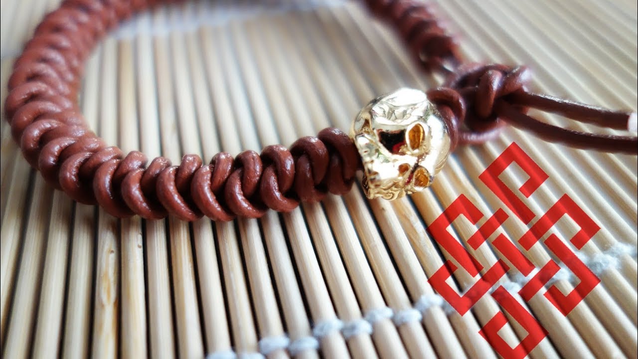How to make a beaded leather snake knot bracelet – step-by-step tutorial