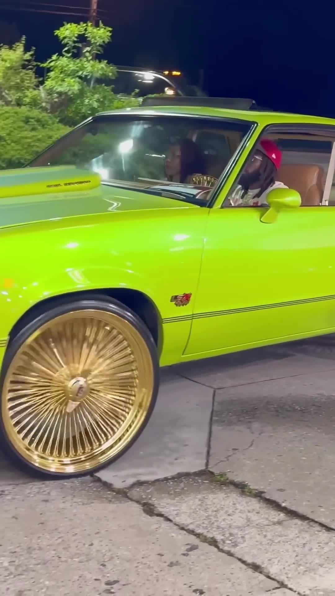 RS Camaro on 22’s, Chevy Malibu on gold 24’s Daytons and Grand National ...