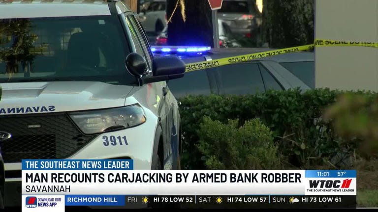 ‘Lucky to be alive’: Man recounts carjacking by armed bank robber