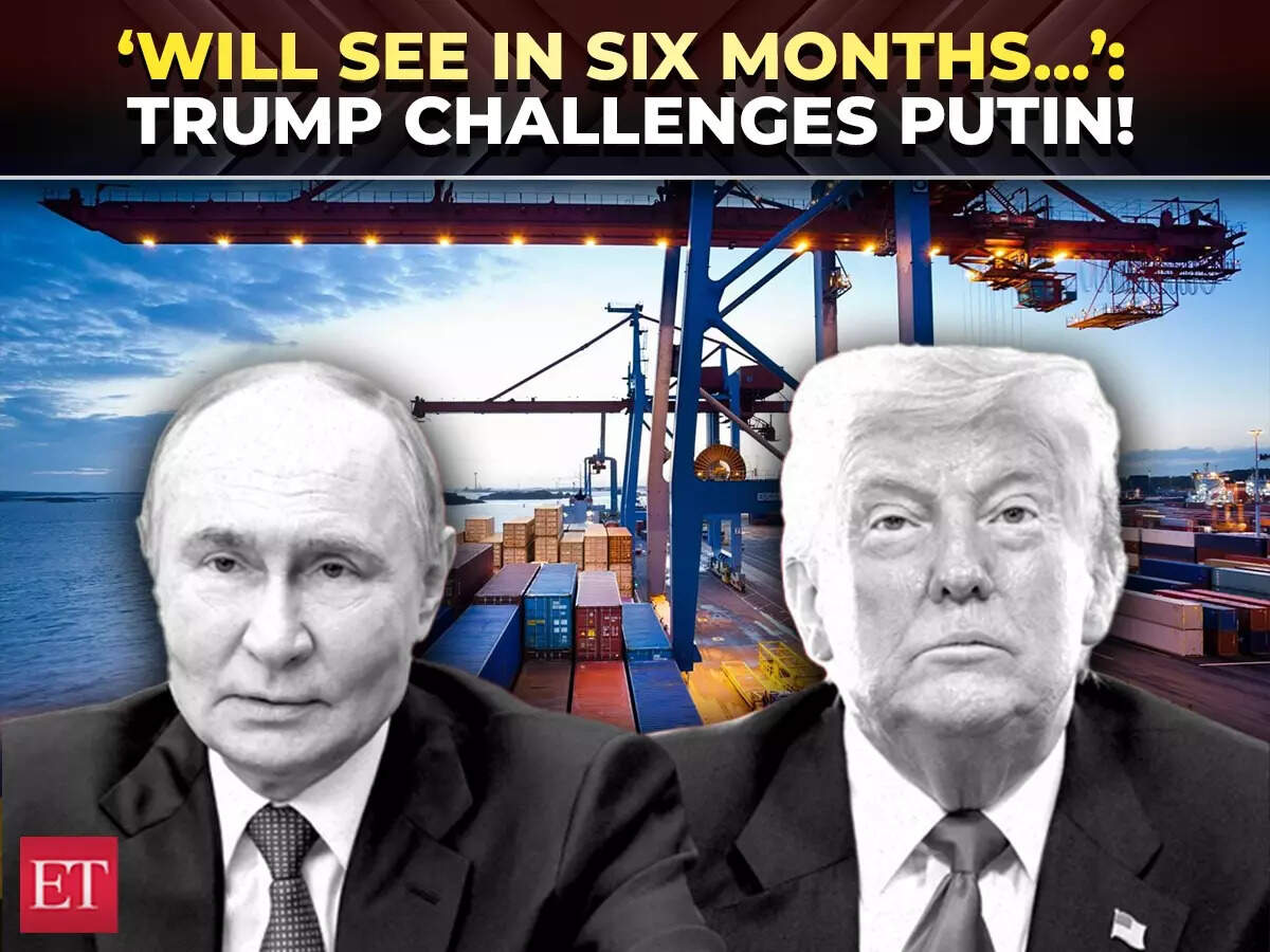 ‘We’ll see in six months…’: Trump reacts to Putin claiming sanctions ...