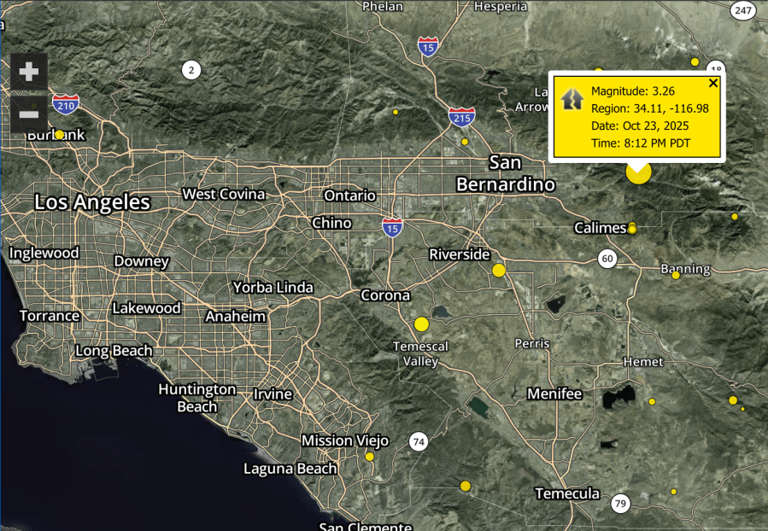 3.3 magnitude earthquake hits San Bernardino County