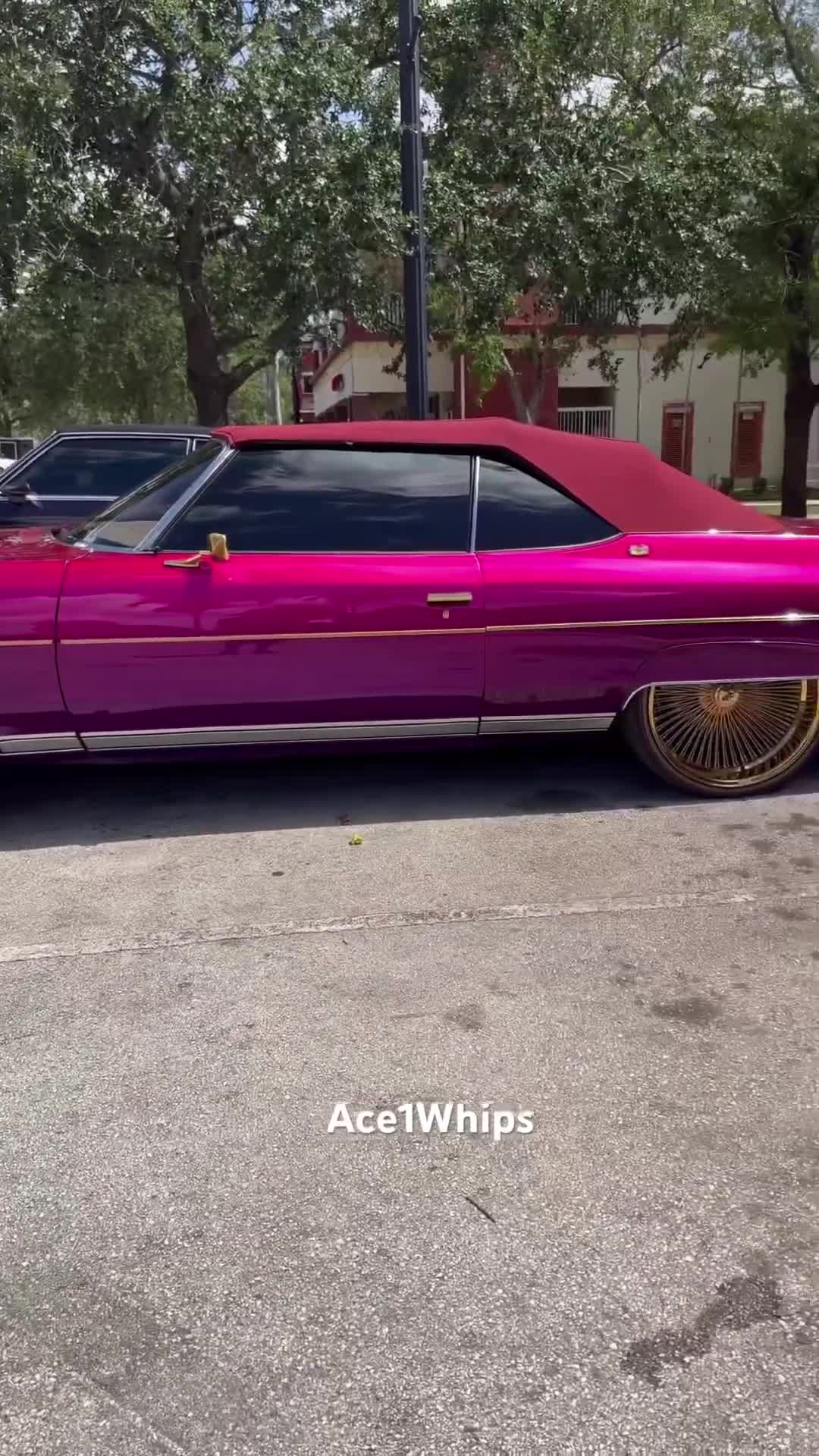 Bunya’s 73 Chevy vert on gold 24’s Daytons