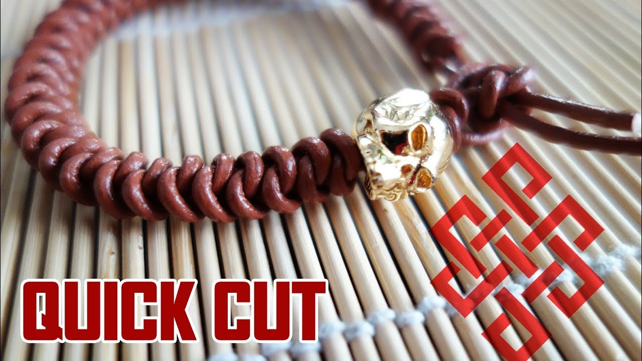 Beaded leather snake knot bracelet tutorial – quick version