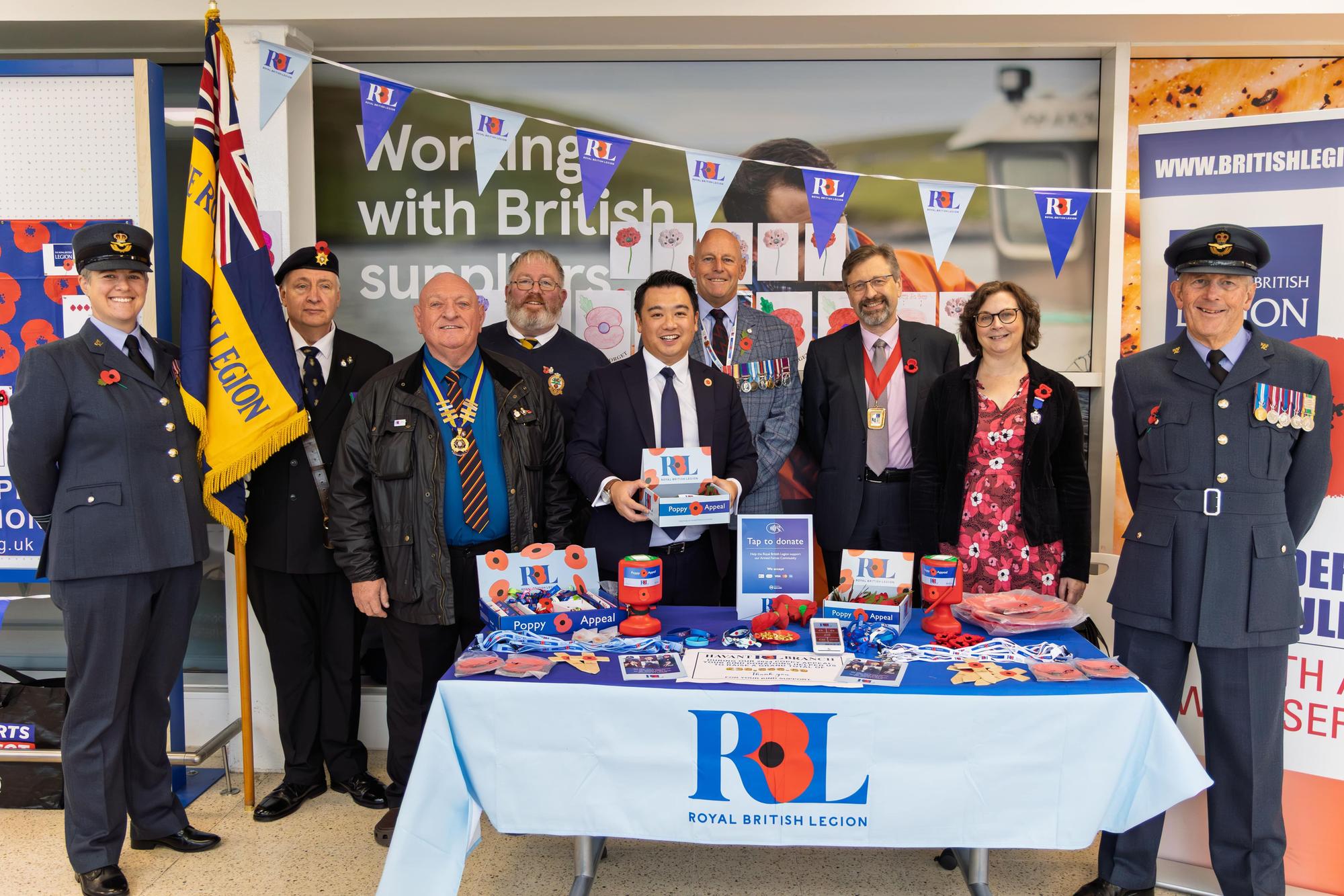 MP Alan Mak launches Royal British Legion Poppy Appeal in Havant