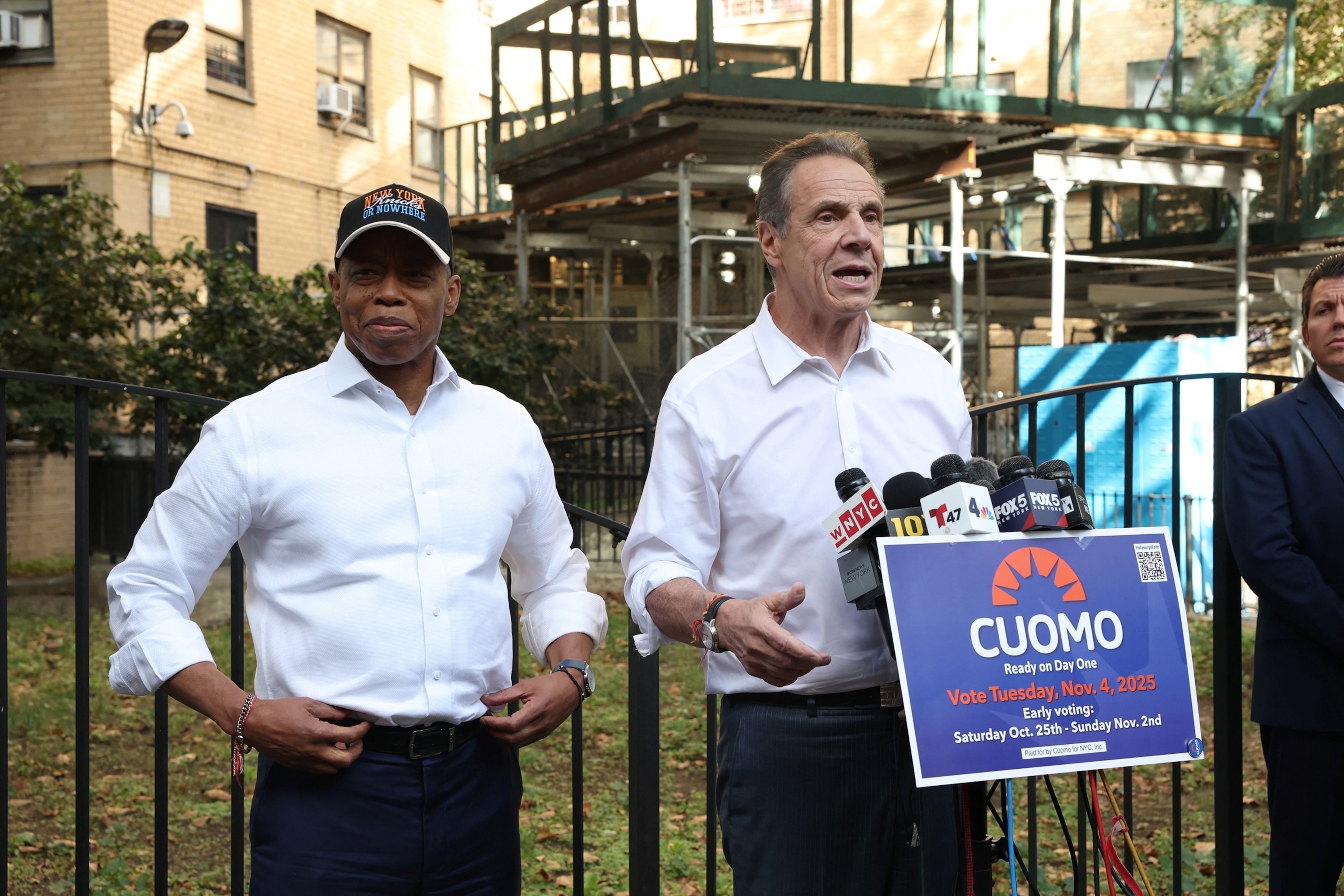 Adams backs Cuomo in NYC mayor's race, Mamdani slams both