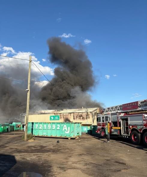 Diesel tank involved in fire at Cheshire business
