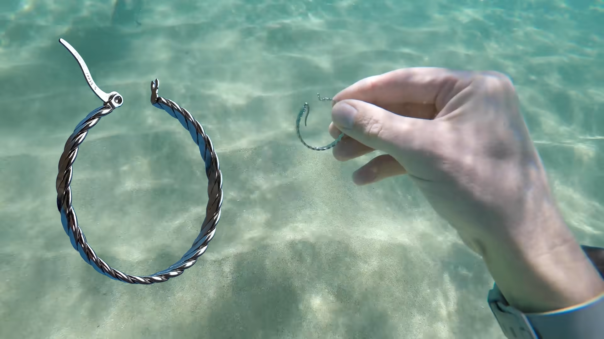 I found so many gold and silver rings in the water!