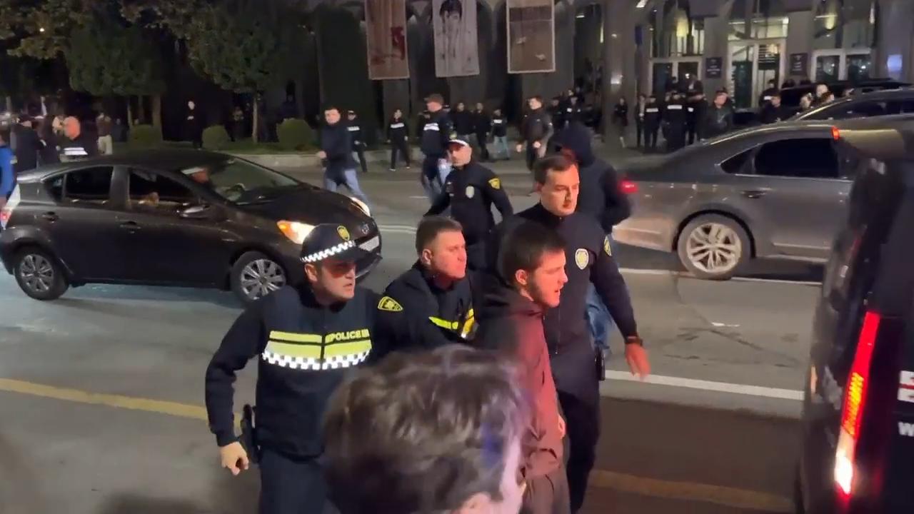 Police detain demonstrators at rally in Georgia capital honoring jailed ...