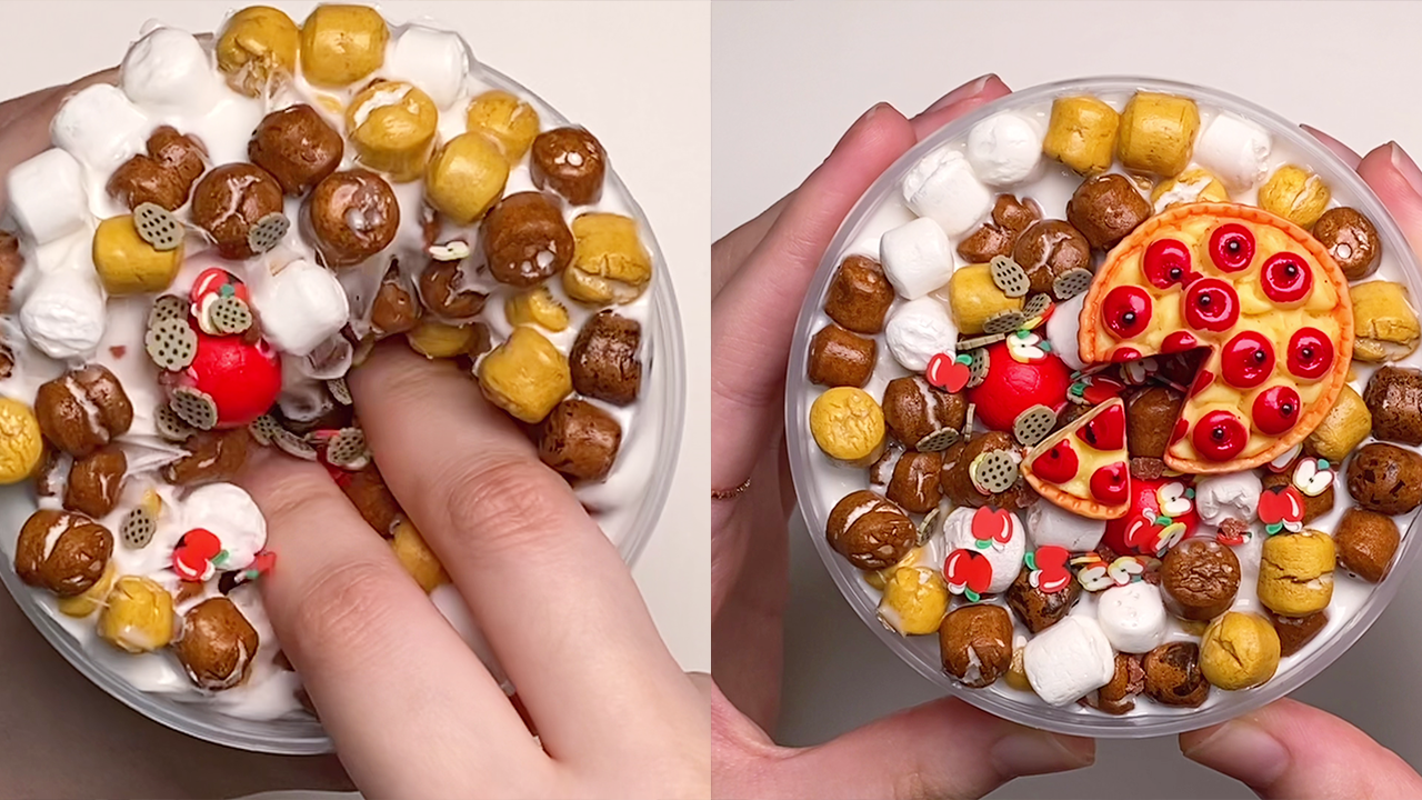 'The STRETCHY 'Vintage Apple Pie' slime is the PERFECT stressbuster