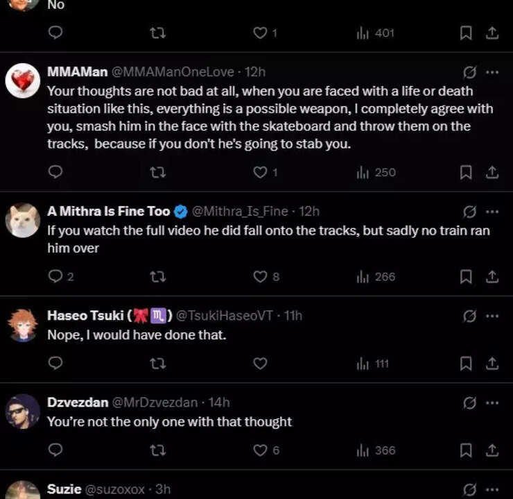 Knife-and-skateboard brawl on NYC subway ends with suspect on tracks ...