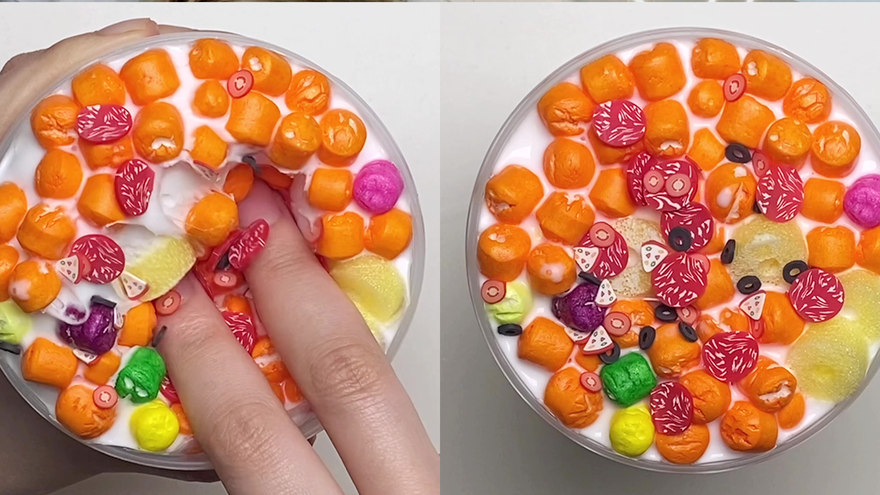 'Slime enthusiast goes all SQUISHY & PUSHY on 'Hawaiian Tangerine Pizza ...