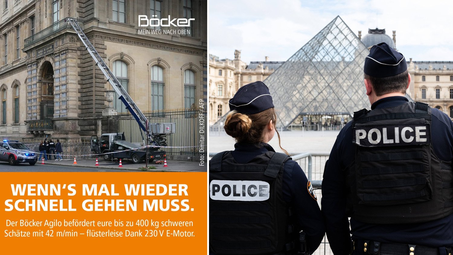 Cheeky Crane Ad Mocks Louvre Heist for PR Stunt