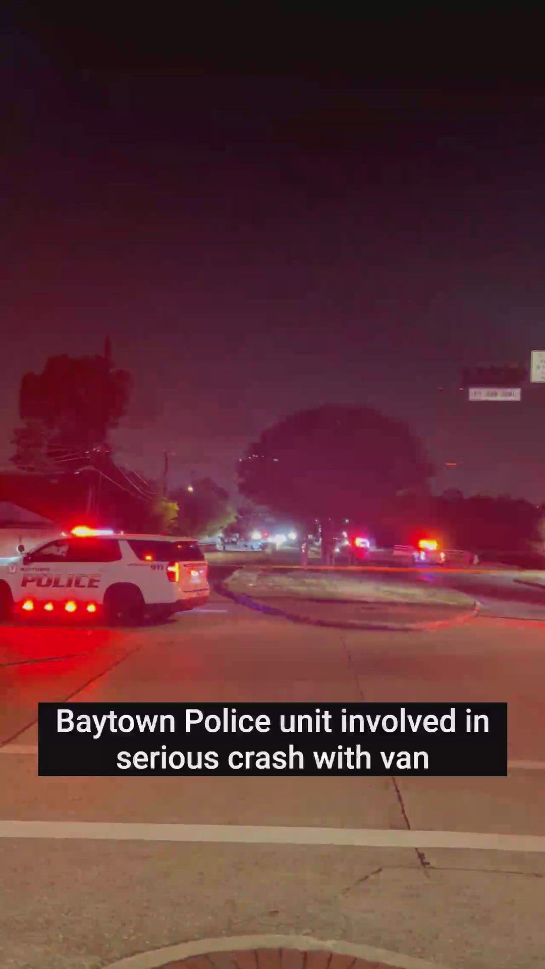Baytown Police unit involved in serious crash with van