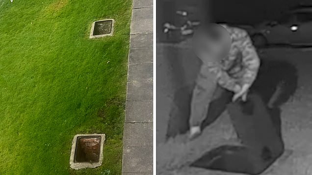Doorbell camera catches thief stealing 21 manhole covers in one night