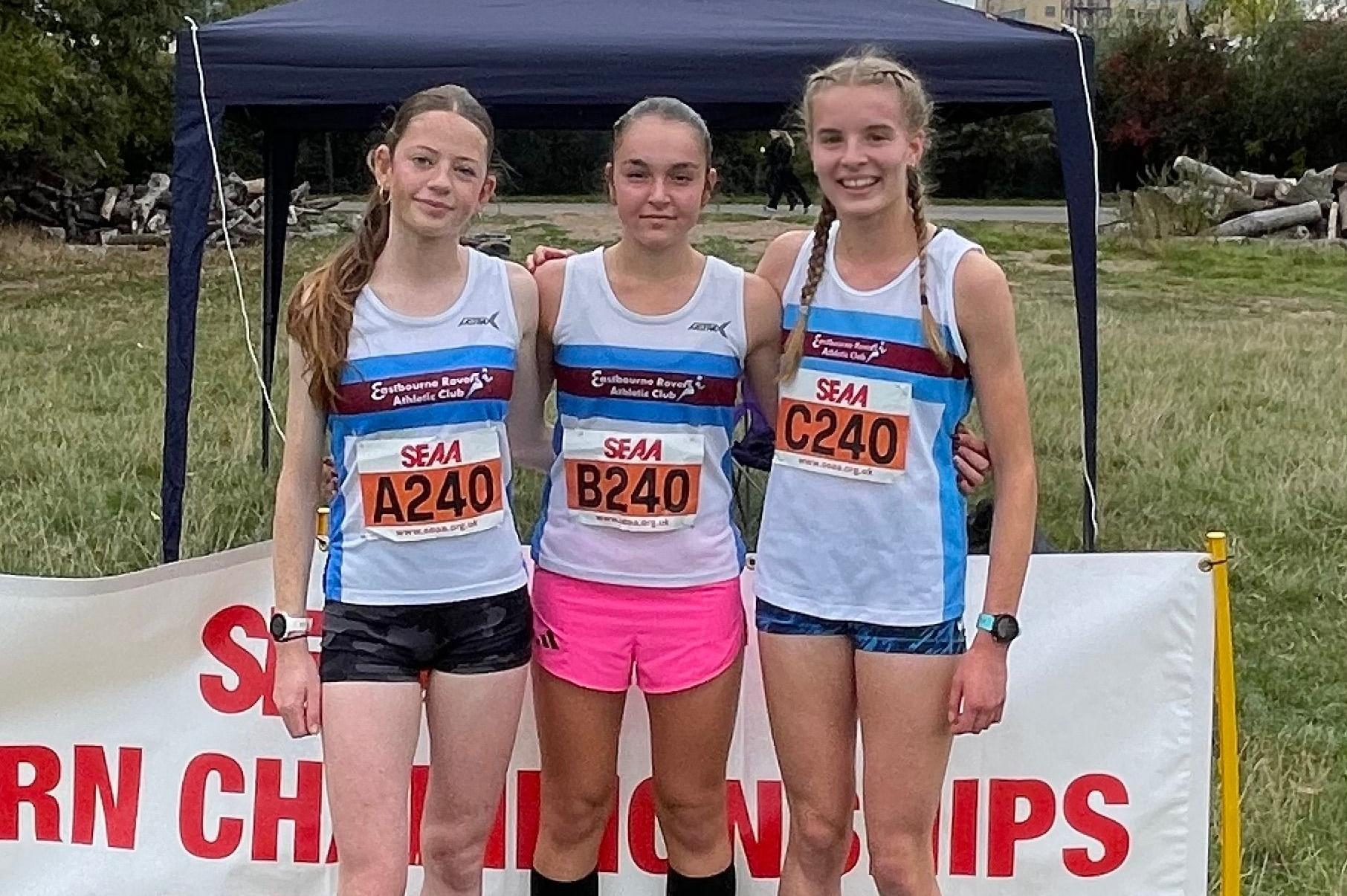 Eastbourne Rovers girls retain regional cross country relay title
