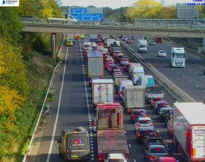 M27 pictures show horror crash with a "number of casualties" seriously ...